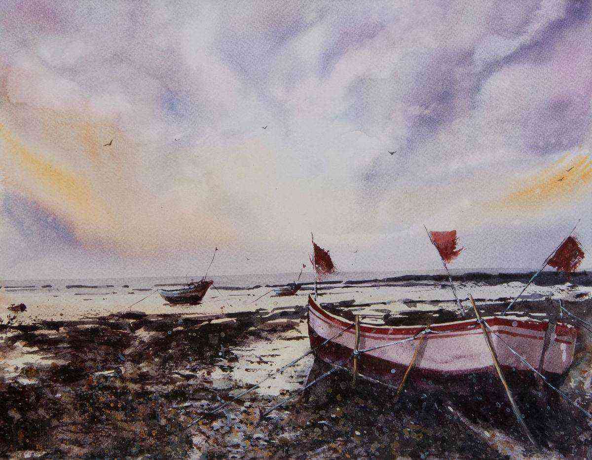 Navigating Transitions Through Seashore Paintings - Abigail Sadhana Rao